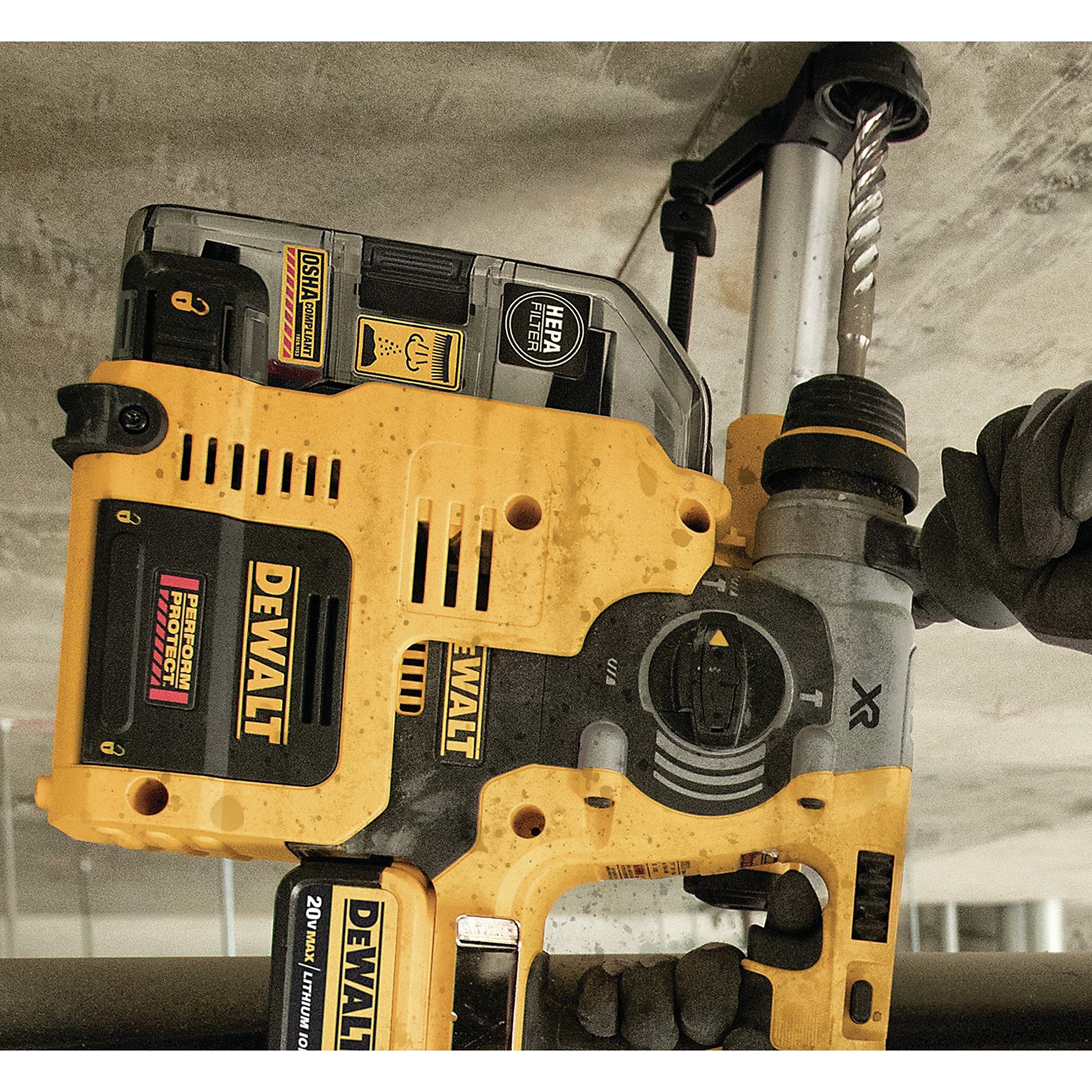 DEWALT Onboard Rotary Hammer Dust Extractor for 1-Inch SDS Plus Hammers (DWH303DH)