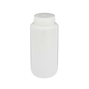 labforce | durable hdpe wide mouth round, hdpe with pp closure | bpa and phthalate free | 1000ml (case of 24)