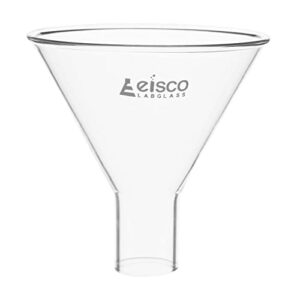 eisco powder funnel, 75mm - 60º angle - plain stem, 22mm - borosilicate glass