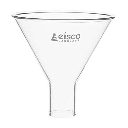 EISCO Powder Funnel, 75mm - 60º Angle - Plain Stem, 22mm - Borosilicate Glass