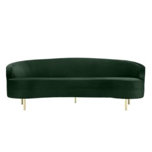 TOV Furniture Baila Modern Velvet Upholstered Living Room Sofa, 89.4" Green