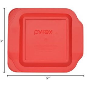 Pyrex (1) 222-PC 2qt Red Lid, (1) 232-PC 2qt Red Lid, (1) 233-PC 3qt Red Lid Made in the USA