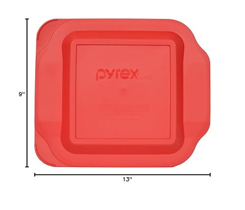 Pyrex (1) 222-PC 2qt Red Lid, (1) 232-PC 2qt Red Lid, (1) 233-PC 3qt Red Lid Made in the USA