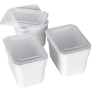 ArtBin 6970AG Bins with Lids 3-Pack, [3] Small Art & Craft Organizer Boxes, White with Clear Lids