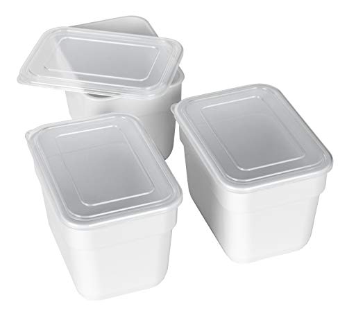 ArtBin 6970AG Bins with Lids 3-Pack, [3] Small Art & Craft Organizer Boxes, White with Clear Lids