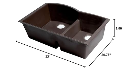 ALFI brand AB3320UM-C Kitchen Sink, Chocolate