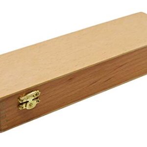 EISCO Wooden Slide Box for Size 45mm x 30mm Slides, Holds 50 Slides, Double Clasp Lid Labs