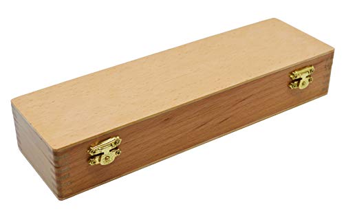 EISCO Wooden Slide Box for Size 45mm x 30mm Slides, Holds 50 Slides, Double Clasp Lid Labs