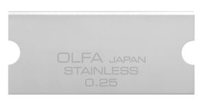 olfa 40mm stainless steel razor scraper blades, 6 blades (gsb-2s/6b) - 40mm heavy duty replacement razor scraper blades for glass, roofing, paint, floors, fits most 40mm scrapers