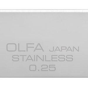 OLFA 40mm Stainless Steel Razor Scraper Blades, 6 Blades (GSB-2S/6B) - 40mm Heavy Duty Replacement Razor Scraper Blades for Glass, Roofing, Paint, Floors, Fits Most 40mm Scrapers