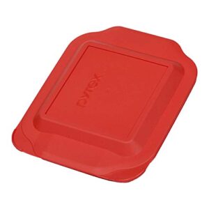 Pyrex (1) 222-PC 2qt Red Lid, (1) 232-PC 2qt Red Lid, (1) 233-PC 3qt Red Lid Made in the USA