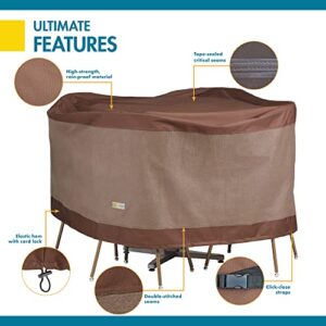 Duck Covers Ultimate Water-Resistant 56 Inch Round Patio Table & Chair Set Cover, Outdoor Table and Chair Cover