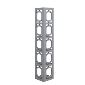 Convenience Concepts Omega 5 Tier Corner Bookcase, Gray