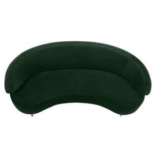 TOV Furniture Baila Modern Velvet Upholstered Living Room Sofa, 89.4" Green