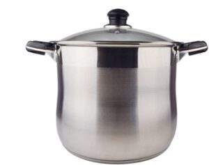 20 quart commercial grade stainless steel high stock pot non-toxic cookware dishwasher safe heavy-duty encapsulated bottom stockpot dutch oven