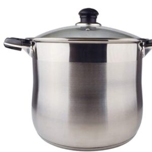 20 Quart Commercial Grade Stainless Steel High Stock Pot Non-Toxic Cookware Dishwasher Safe Heavy-Duty Encapsulated Bottom Stockpot Dutch Oven