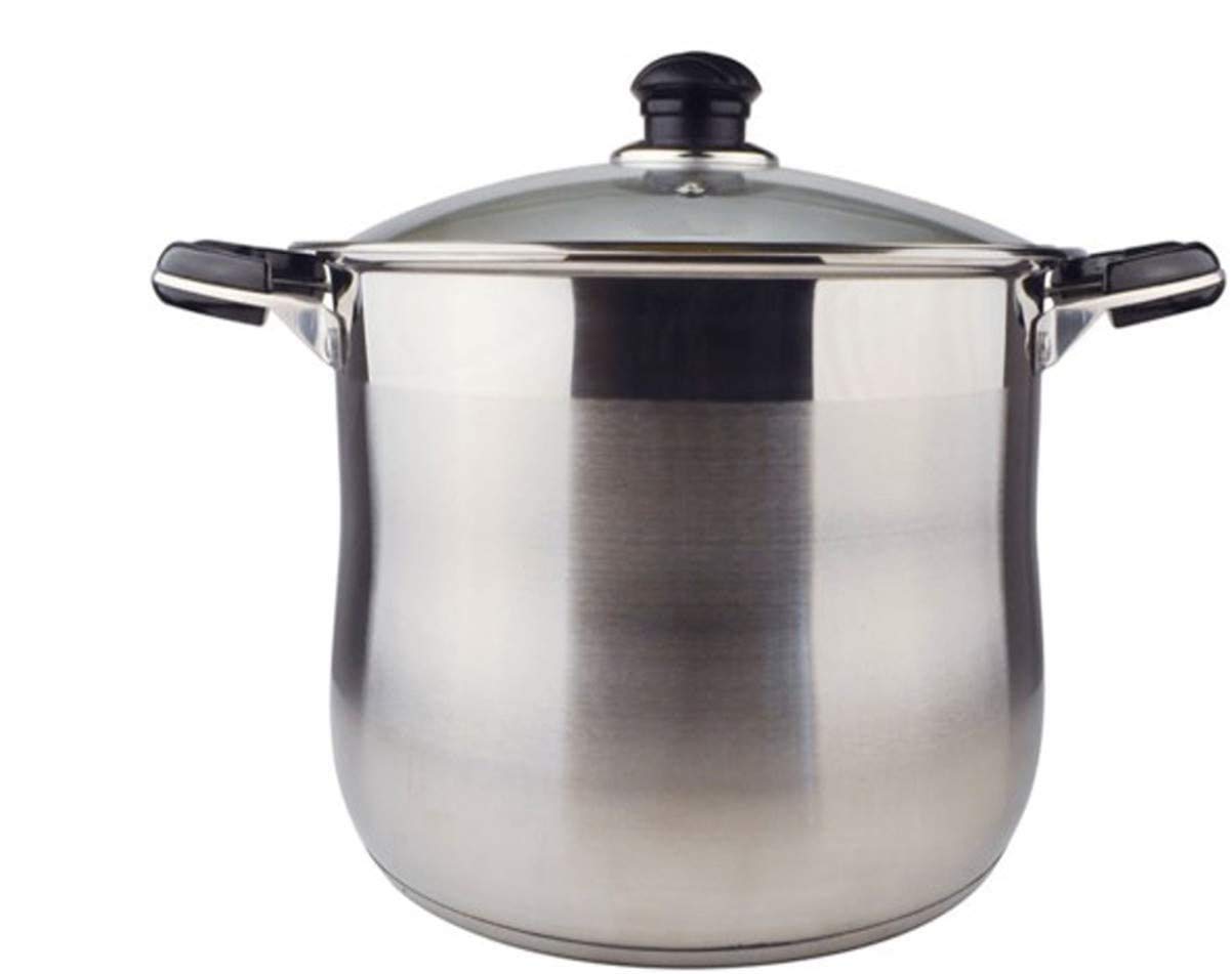 20 Quart Commercial Grade Stainless Steel High Stock Pot Non-Toxic Cookware Dishwasher Safe Heavy-Duty Encapsulated Bottom Stockpot Dutch Oven