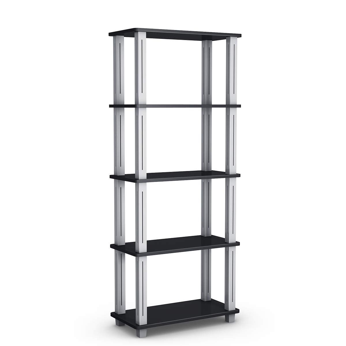 Tangkula 57" Storage Shelves, Space-Saving 5-Tier Storage Rack Organizer Multi-Use Shelving Unit for Home/Office/Dormitory/Garage/Warehouse (Black)