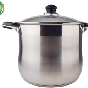 20 Quart Commercial Grade Stainless Steel High Stock Pot Non-Toxic Cookware Dishwasher Safe Heavy-Duty Encapsulated Bottom Stockpot Dutch Oven