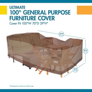 Duck Covers UGP1027229 Ultimate General Purpose Furniture Cover, 100" W x 70" D x 29" H, Mocha Cappuccino, Outdoor Furniture Cover