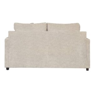 Signature Design by Ashley Soletren Contemporary Chenille Loveseat with 2 Accent Pillows, Off-White