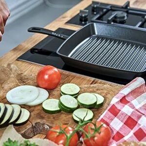 Staub Cast Iron 12-inch Square Grill Pan - Matte Black, Made in France