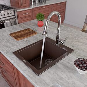 alfi brand ab1720di-c kitchen sink, chocolate