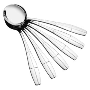 begale 16-piece round soup spoon, stainless steel bouillon spoons