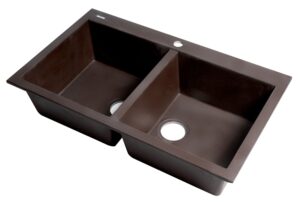 alfi brand ab3420di-c kitchen sink, chocolate