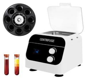 jiawanshun 8x20ml centrifuge machine prp centrifuge lab benchtop centrifuge,0-4000rpm speed adjustment,999mins timing,lcd display for blood serum/fat separator 110v us plug