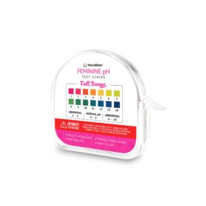 nutrablast feminine ph test strips full range 1-14 | monitor intimate health | easy to use & accurate women’s acidity & alkalinity balance level tester kit