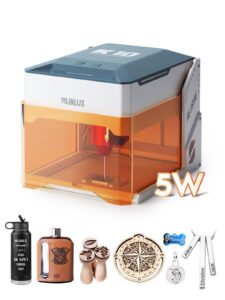 wainlux k10 5w laser engraver machine, portable 5000mw laser engraver and cutter machine for wood leather metal silicone paper glass cloth,class 1 for diy supports win/mobile system/offline class1