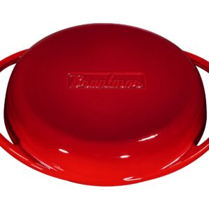 Bruntmor Red Enameled Round Cast Iron Baking Pan