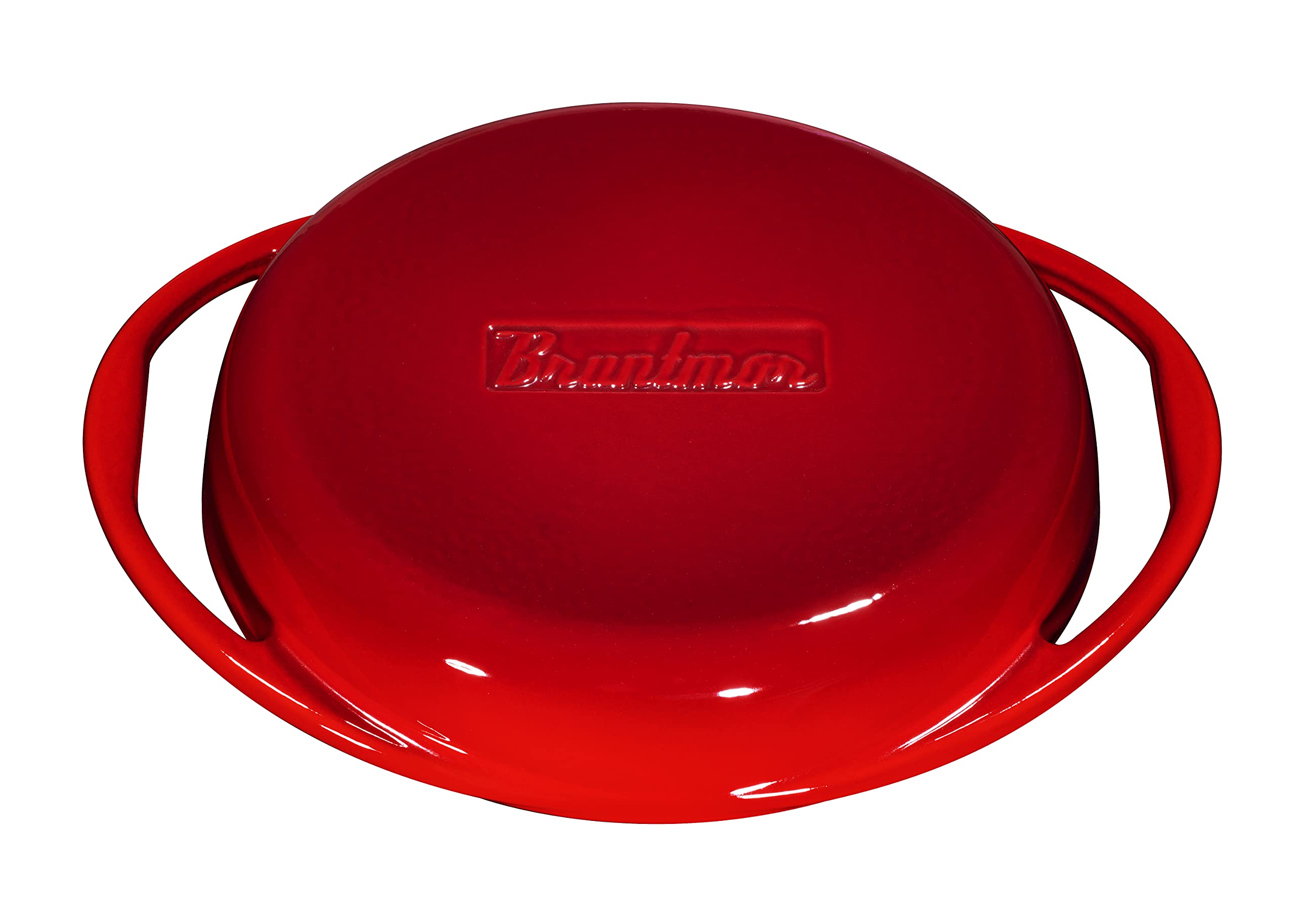 Bruntmor Red Enameled Round Cast Iron Baking Pan