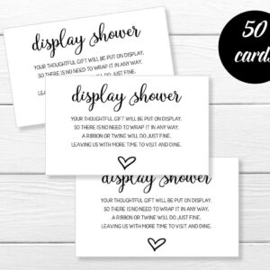 All Ewired Up 50 Display Shower Insert Cards, Display Shower Card, Display Shower Tags, Display Shower Invitation, Bridal Shower Insert, Baby Shower Display Cards (50-Cards)