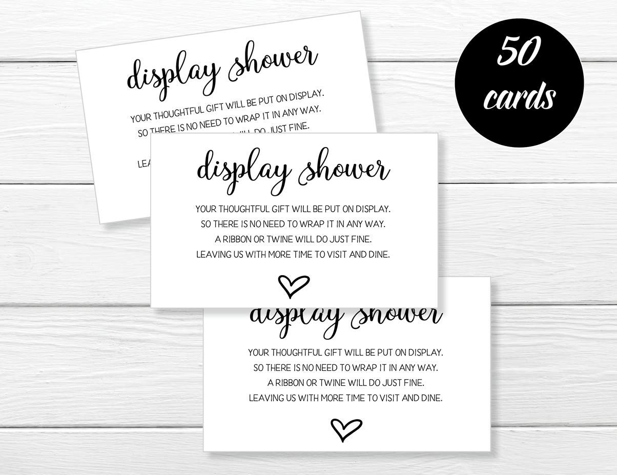 All Ewired Up 50 Display Shower Insert Cards, Display Shower Card, Display Shower Tags, Display Shower Invitation, Bridal Shower Insert, Baby Shower Display Cards (50-Cards)