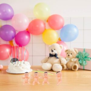 120 pieces Mini Plastic Babies Baby Shower Party Favor Supplies Ice Cube Game Party Decoretions Baby Full Moon Gifts, 1 inch