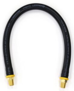 18-inch short air compressor hose: 1/4" male npt to 1/4" male npt connections (lead-free brass)