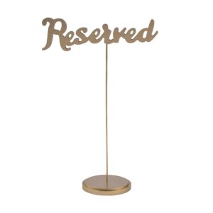 gold calligraphy reserved table signs (set of 6) for wedding - party supplies