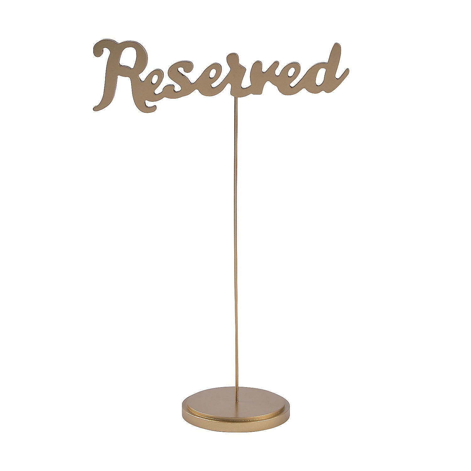 Gold Calligraphy Reserved Table Signs (set of 6) for Wedding - Party Supplies