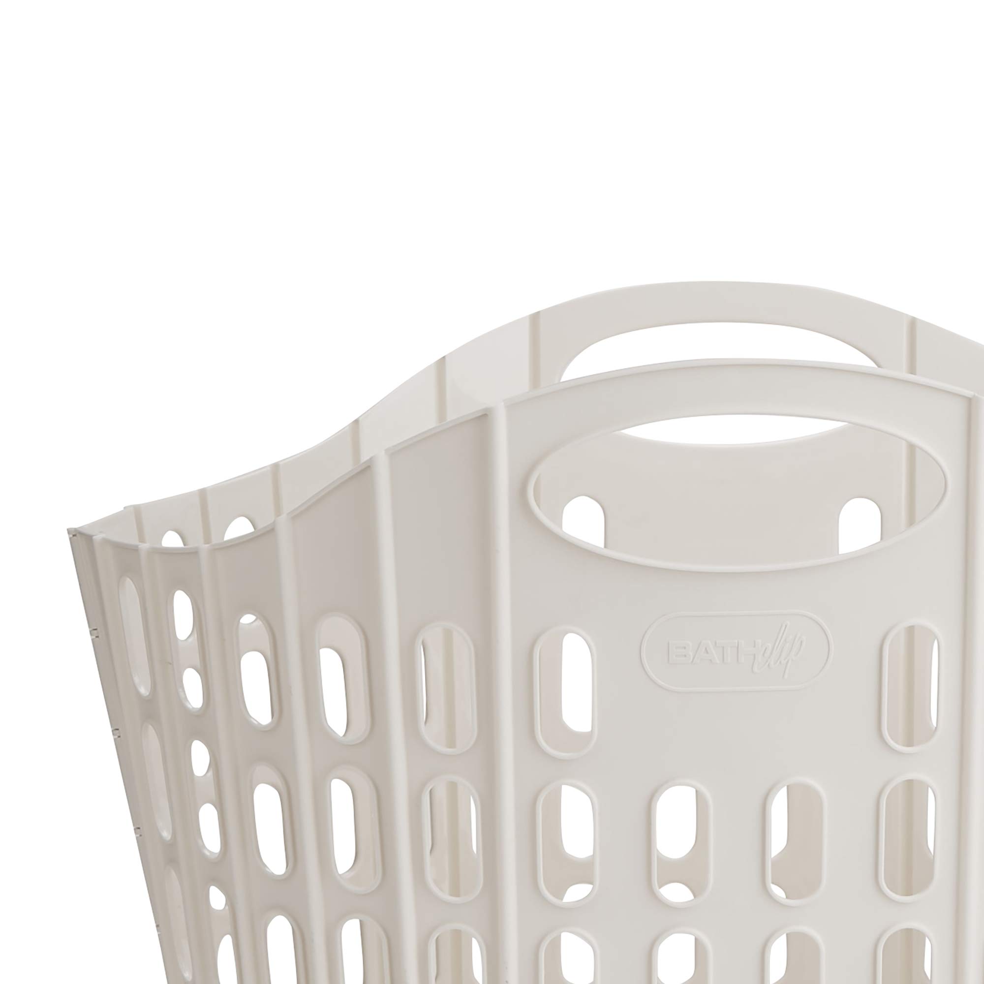 Mind Reader 38 Liter Laundry Folding Basket, Collapsible Laundry Basket, Foldable Storage Basket, Bathroom, Bedroom, Home, Ivory