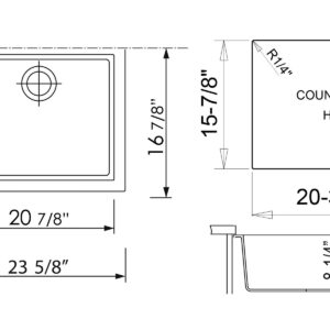 ALFI brand AB2420UM-C Kitchen Sink, Chocolate