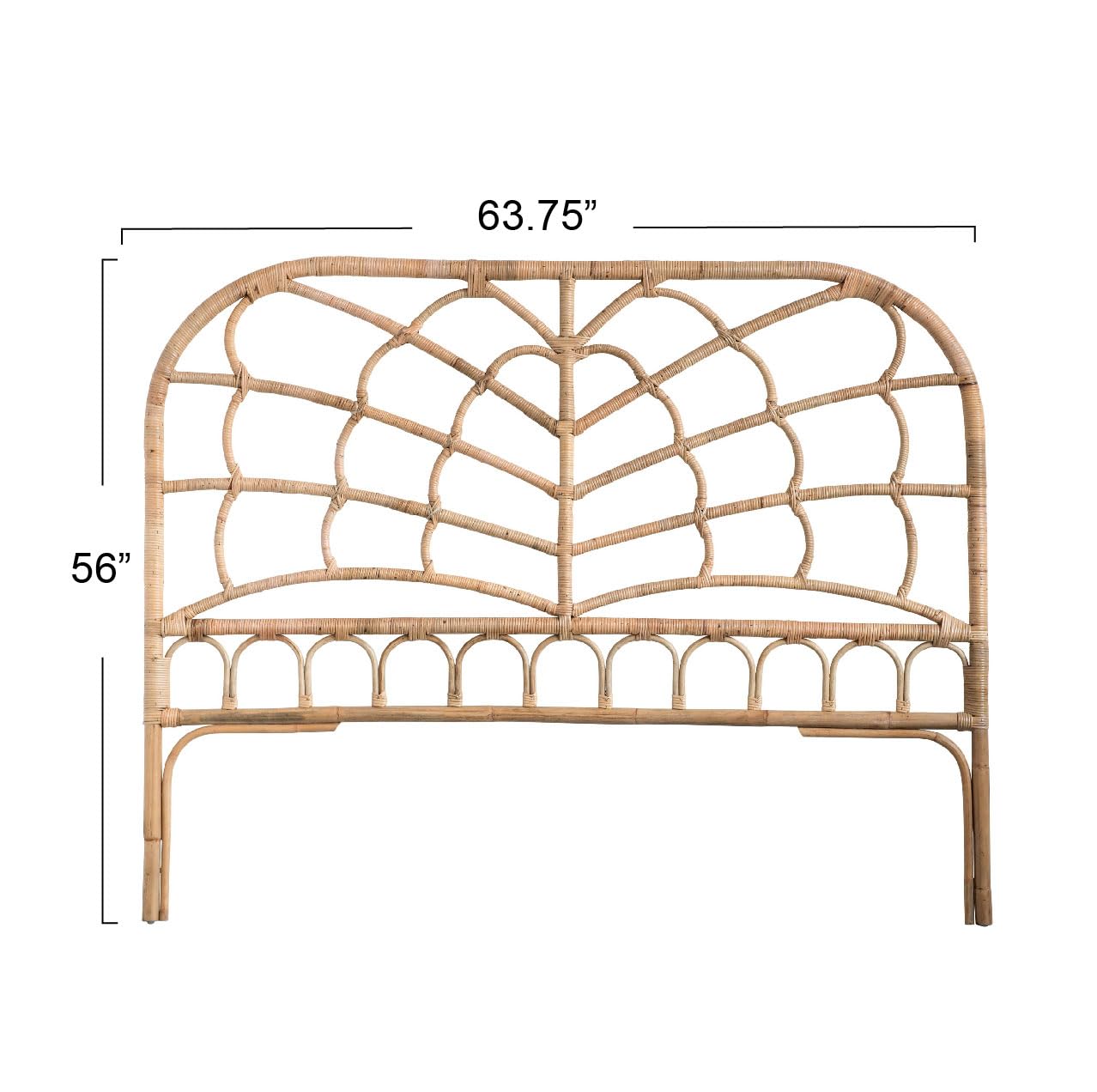 Creative Co-Op Queen Rattan Headboard