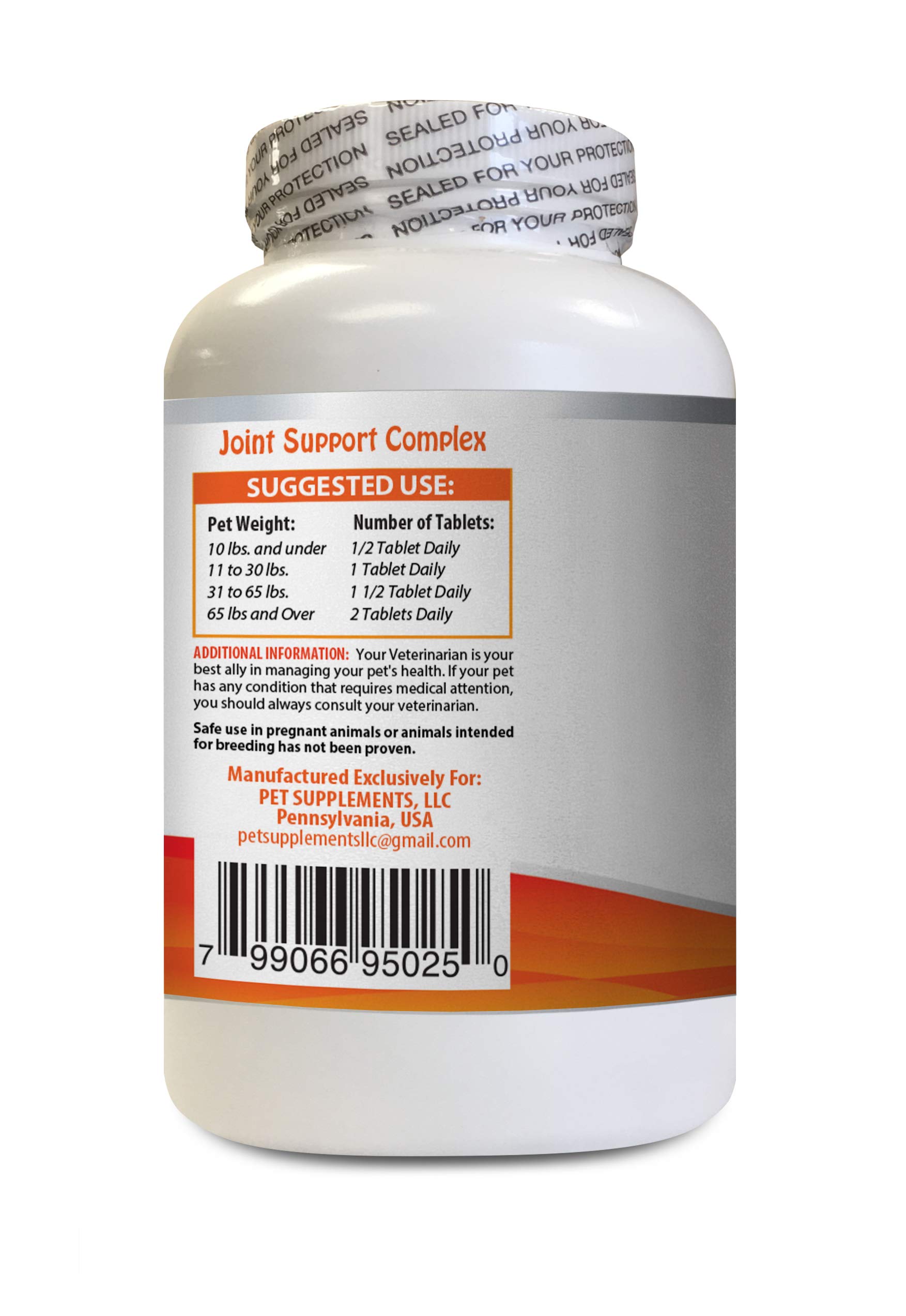 MY LUCKY PETS LLC Dog Joint Powder Supplement - Joint Health for Dogs - with Turmeric MSM and More - Support Healthy Cartilage - Dog msm glucosamine chondroitin - 60 Tablets (1 Bottle)