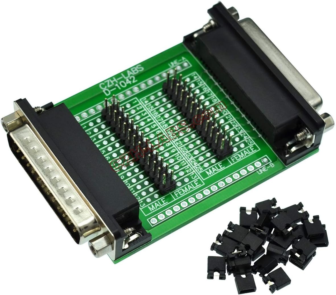 CZH-Labs Combo Package D'sub DB9 DB15 DB25 DB37 Diagnostic Test Breakout Boards.