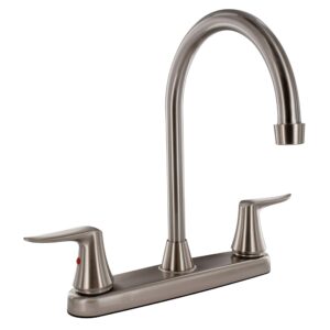 valterra pf221403 faucet 8" deck brushed nickel hi-arc spout 2-handle