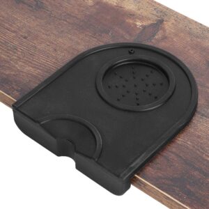 Fdit Coffee Tamper Mat Multi-function Thicken Anti-skid Wear Station Anti-Slip Mat Holder Silicone Espresso Pad(Black)