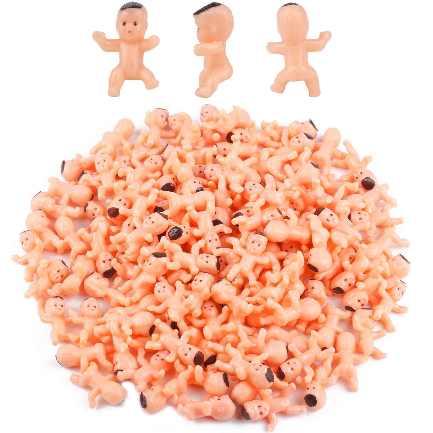 120 pieces Mini Plastic Babies Baby Shower Party Favor Supplies Ice Cube Game Party Decoretions Baby Full Moon Gifts, 1 inch