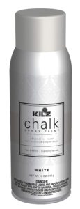 kilz chalk spray paint, interior, white, 12 ounces