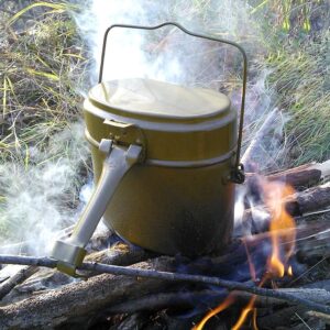 Books.And.More Original Soviet Russian Army Soldier Mess & Griddle Kit Canteen Pot Army Soldier Lunch Box